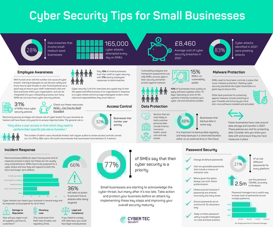 Small Business Cyber Security Infographic